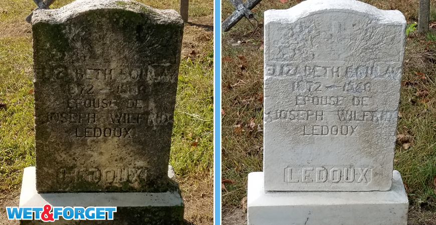 How to Clean a Headstone with Wet & Forget - Wet & Forget Blog